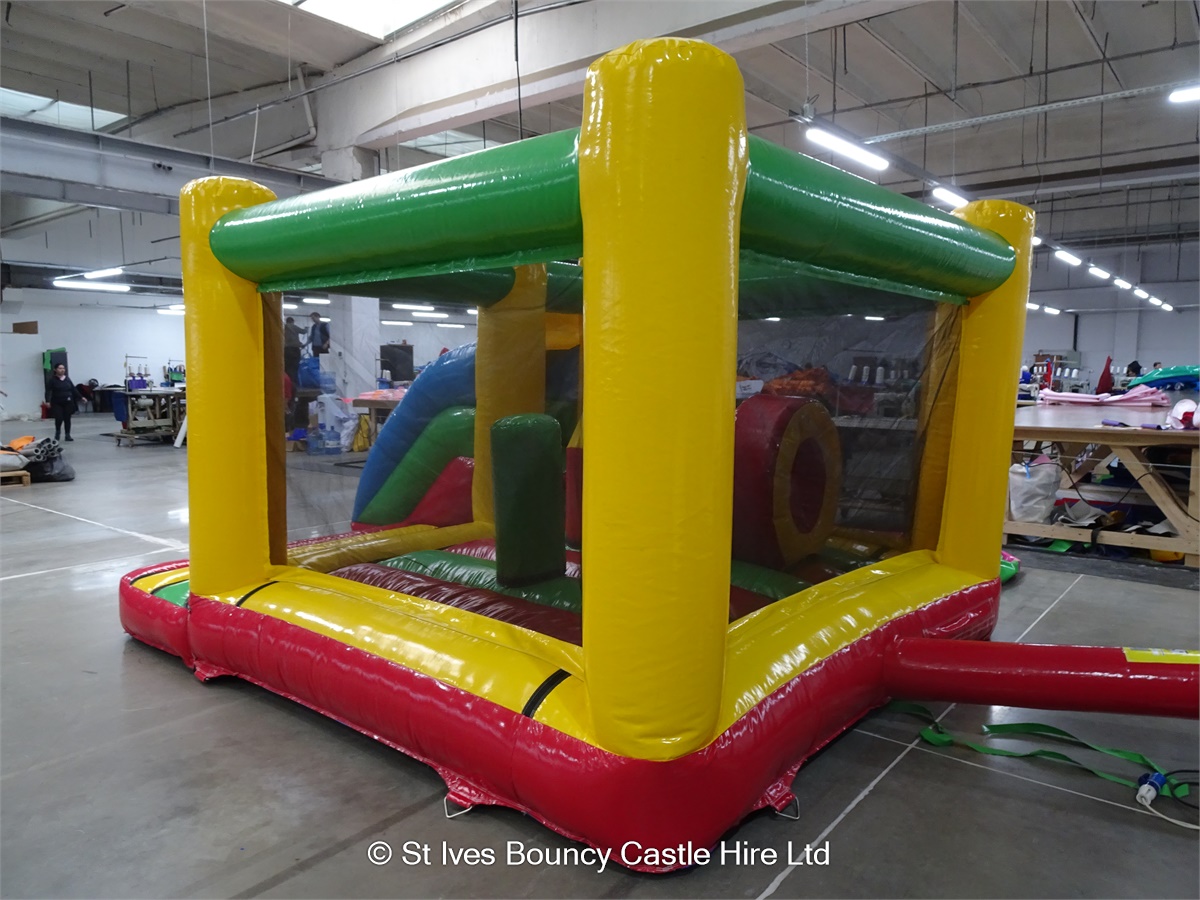 Rainbow Front Slide Activity Castle - 15x12ft - Hire in Cambridgeshire ...