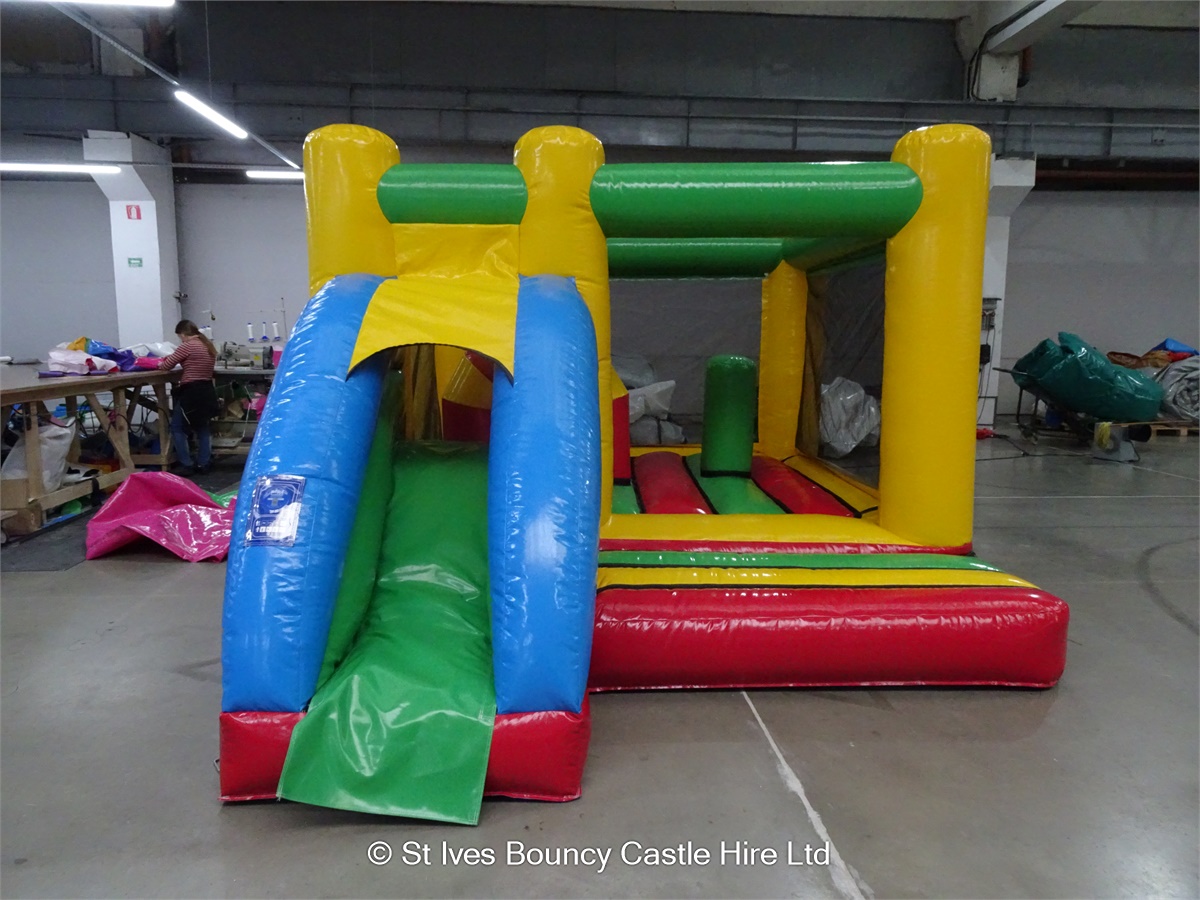 Rainbow Front Slide Activity Castle - 15x12ft - Hire in Cambridgeshire ...